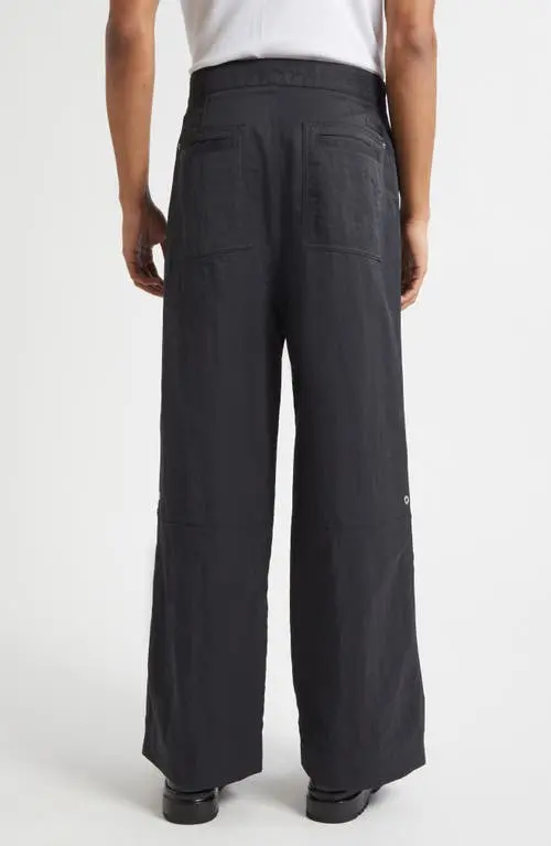 Ami Wide Leg Nylon Pants