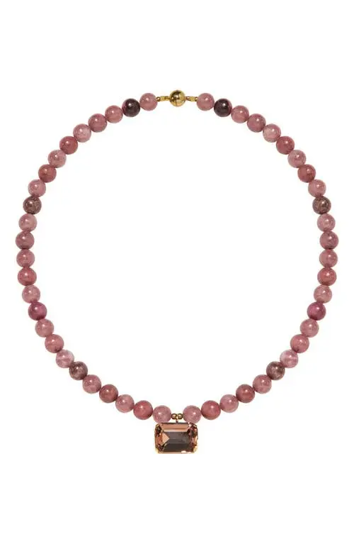 JENNIFER BEHR Sidonie Beaded Necklace - Rhodonite
