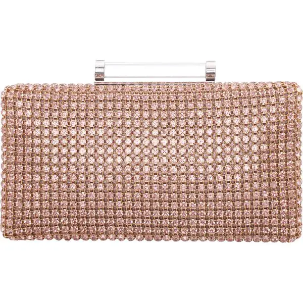 Nina Gracious Crystal Clutch - Pearl Rose