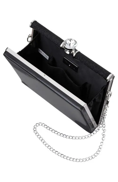 Nina Darby Crystal Clutch - Black