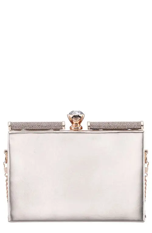 Nina Darby Crystal Clutch - Platino