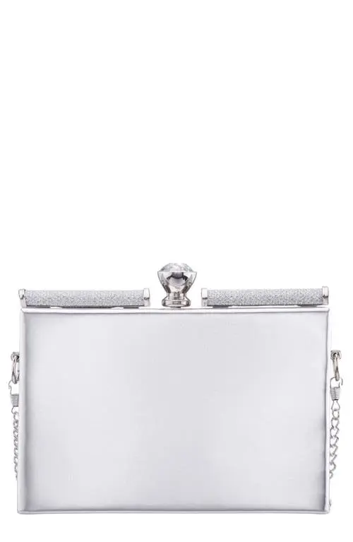 Nina Darby Crystal Clutch - Silver