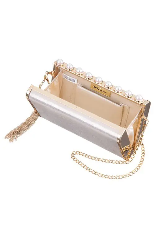 Nina Amos Crystal Clutch - Platino