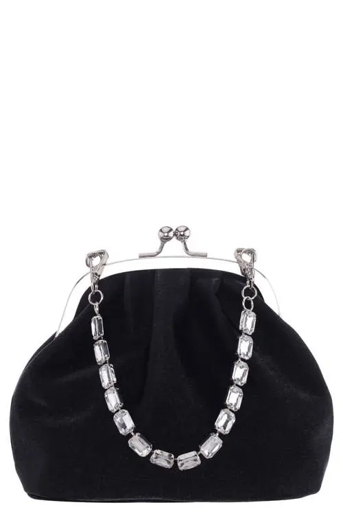 Nina Elsbeth Crystal Clutch - Black