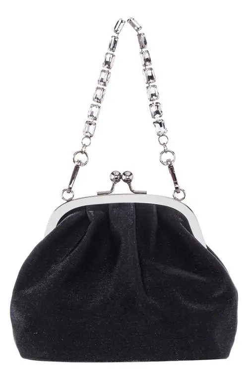 Nina Elsbeth Crystal Clutch - Black