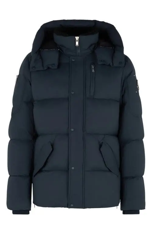 Moose Knuckles Everest 3q Quilted Down Hooded Jacket - Navy