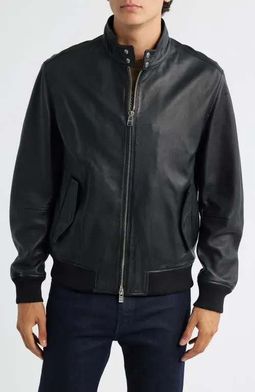 BOSS Monier Leather Zip Jacket