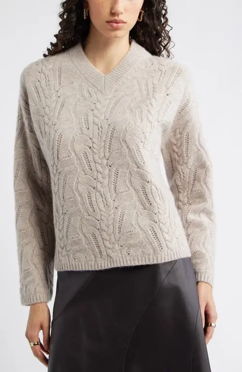 Nordstrom Cable Wool And Cashmere Sweater