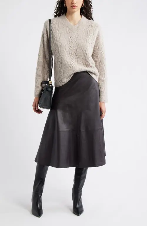 Nordstrom Cable Wool And Cashmere Sweater