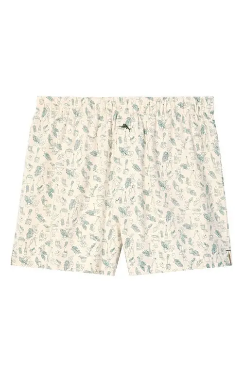 Tommy Bahama Knit Stretch Cotton Boxers - Cream