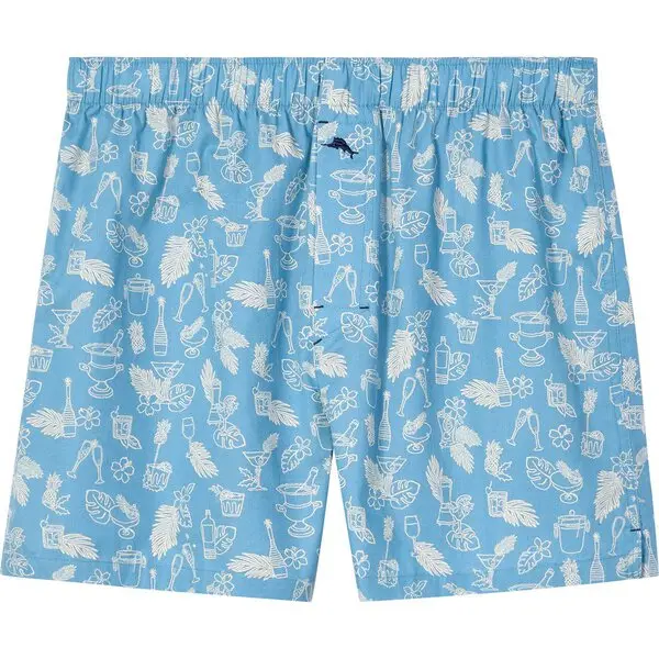 Tommy Bahama Woven Cotton Poplin Boxers - Blue Multi