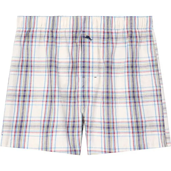 Tommy Bahama Woven Cotton Poplin Boxers - Cream