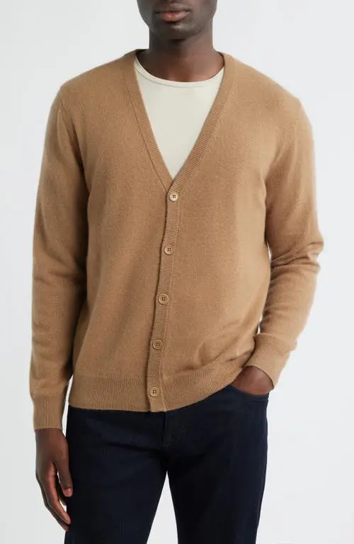 Nordstrom V-neck Cashmere Cardigan - Tan Cartouche