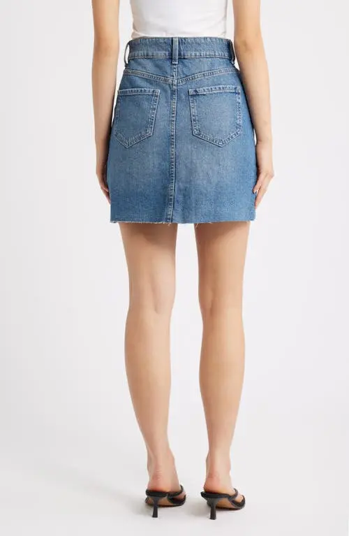 LIPSY Raw Hem Denim Mini Skirt