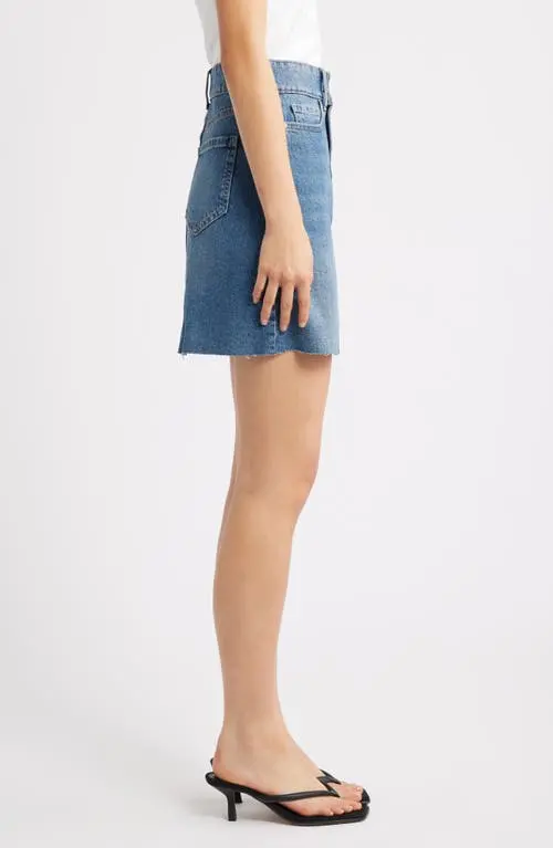 LIPSY Raw Hem Denim Mini Skirt