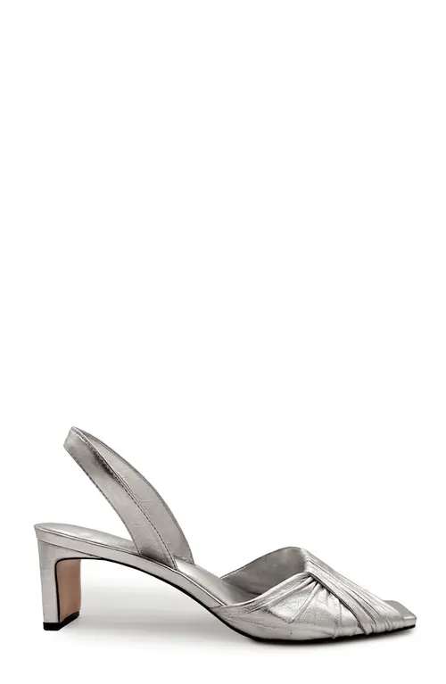 DANIELLA SHEVEL Riley Napa Leather Heel - Silver