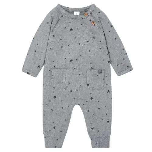 MODERN MOMENTS™ BY GERBER Long Sleeve Romper - Heather Gray