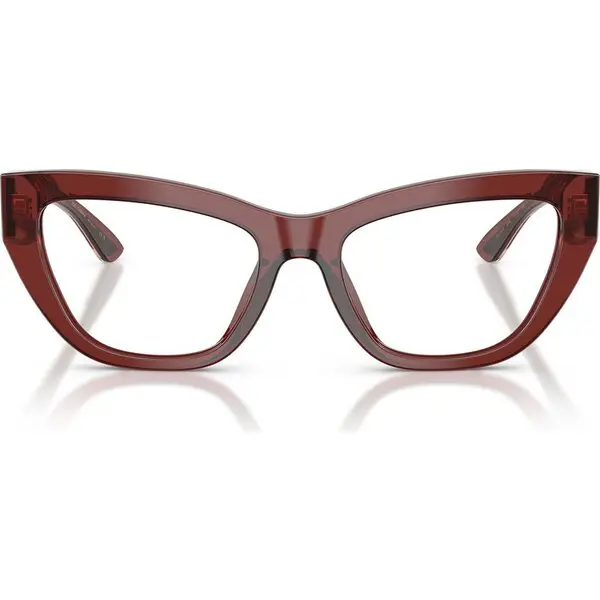 Dolce & Gabbana 53mm Cat Eye Optical Glasses - Bordeaux/demo Lens