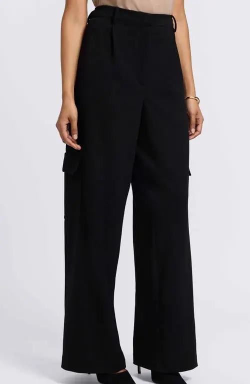 Foxcroft Elizabeth Wide Leg Pants - Black
