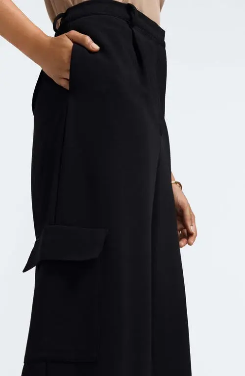 Foxcroft Elizabeth Wide Leg Pants - Black