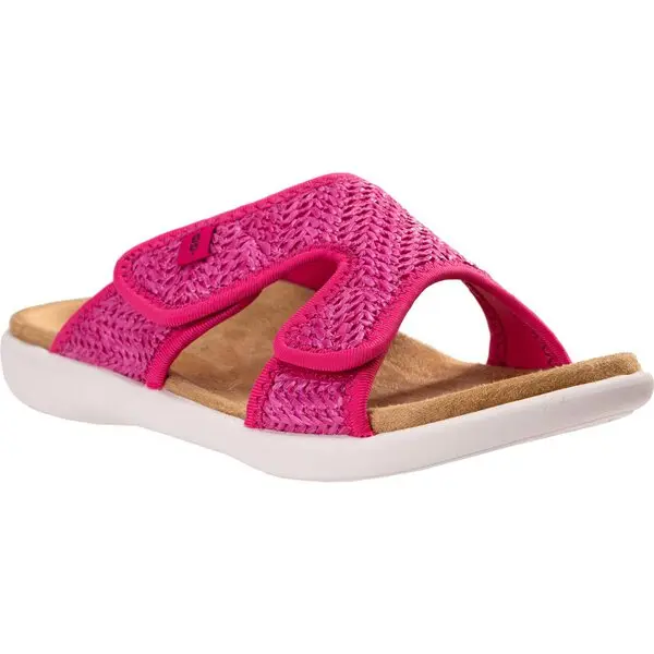 REVITALIGN Kholo Raffia Slide Sandal - Pink