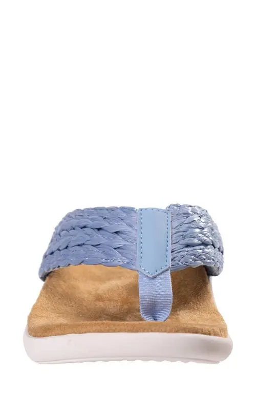 REVITALIGN Yumi Raffia Flip Flop - Chambray Blue
