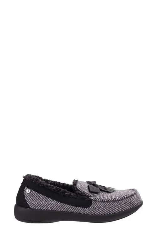REVITALIGN Trillium Faux Fur Lined Slipper - Black