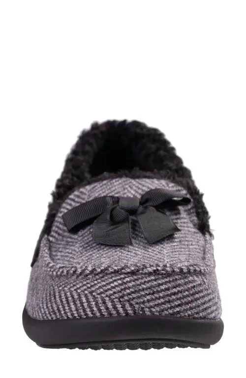 REVITALIGN Trillium Faux Fur Lined Slipper - Black