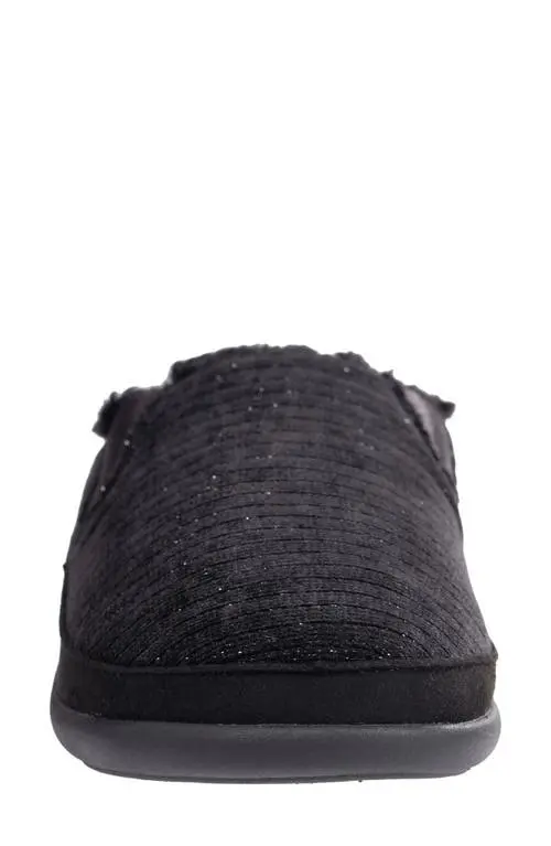 REVITALIGN Apres Faux Fur Lined Slipper - Black