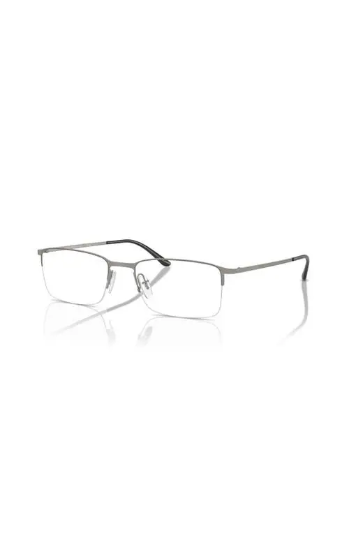 Giorgio Armani 54mm Rectangle Half Rim Eyeglasses - Gold
