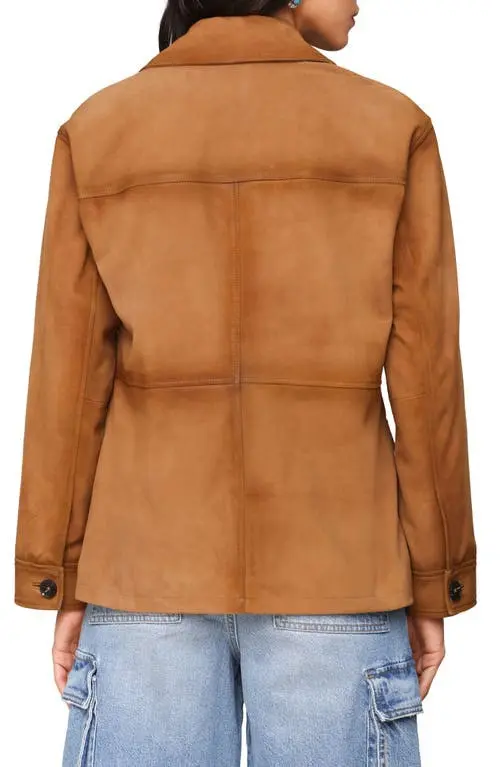 Avec Les Filles Suede Notch Collar Jacket