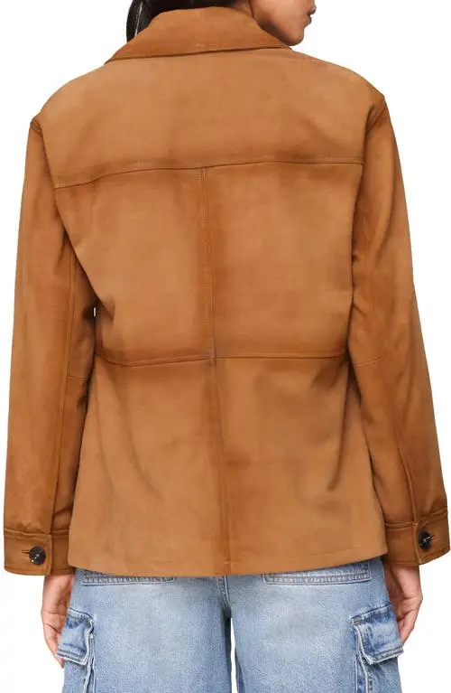 Avec Les Filles Suede Notch Collar Jacket