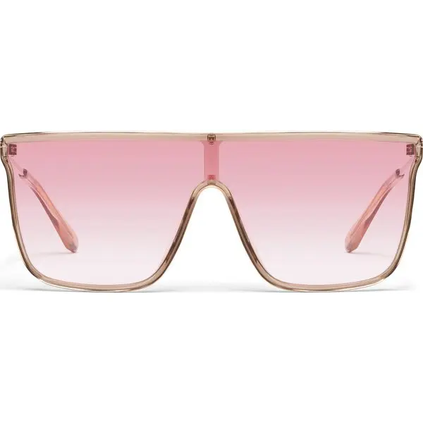 Quay Nightfall Adorned Gradient Shield Sunglasses - Doe/light Peony
