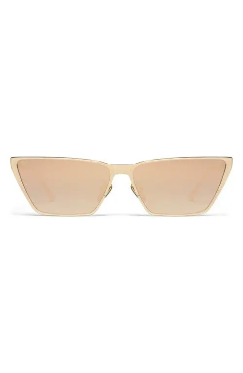 Quay Bad Habit 63mm Oversized Cat Eye Sunglasses - Gold/gold
