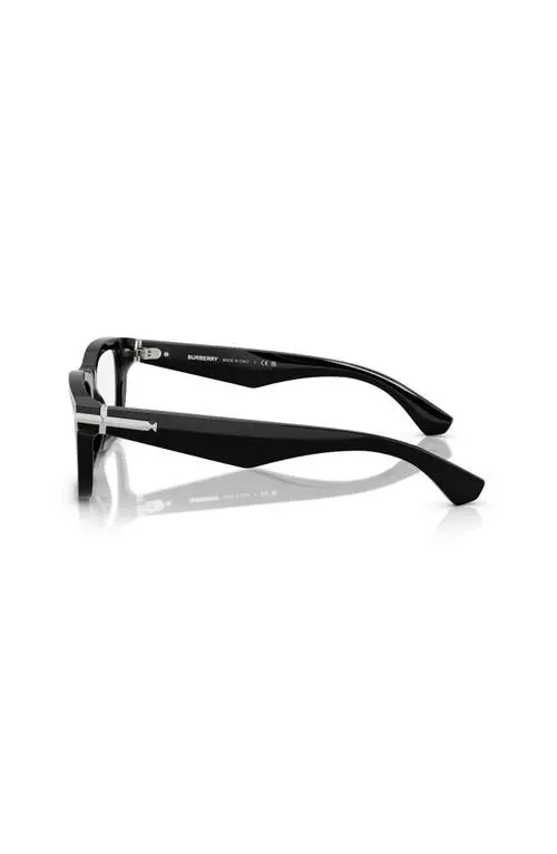 Burberry 53mm Rectangle Optical Glasses - Black