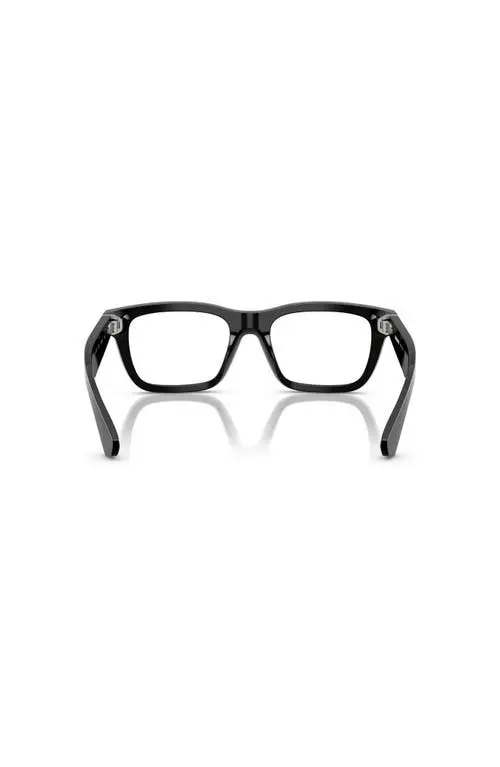 Burberry 53mm Rectangle Optical Glasses - Black