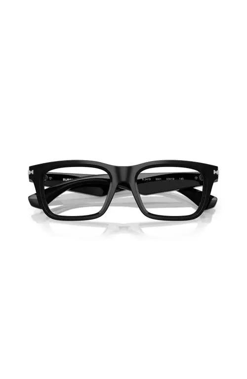 Burberry 53mm Rectangle Optical Glasses - Black