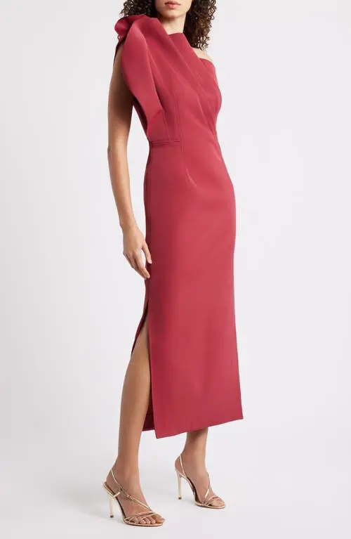 Acler Hawkley One-shoulder Midi Dress