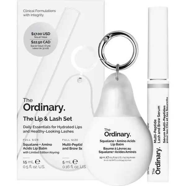 THE ORDINARY The Lip & Lash Set $24 Value - No Color