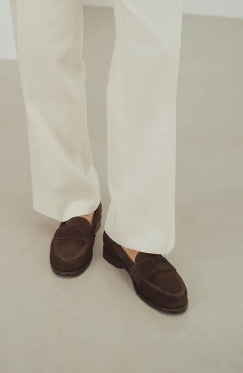 MORJAS Ivy Penny Loafer - Brown Suede