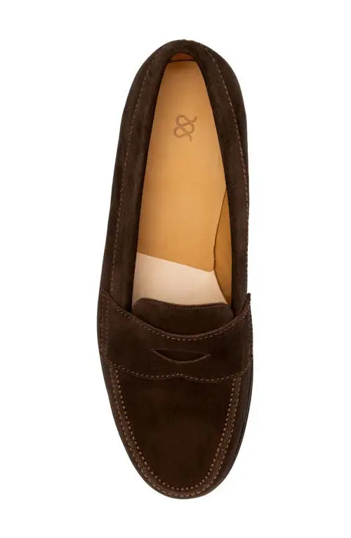 MORJAS Ivy Penny Loafer - Brown Suede