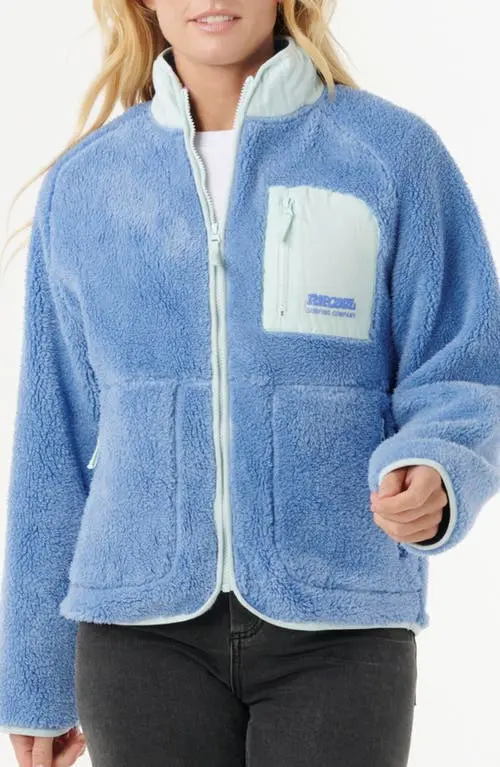 Rip Curl Shore Break Polar Fleece Zip-up Jacket - Blue