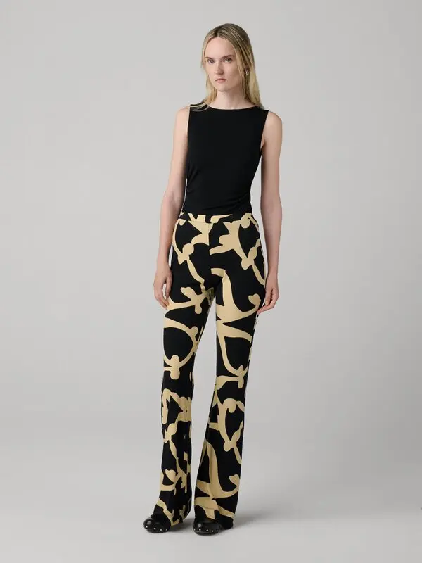Diane Von Furstenberg Brooklyn Pants - Giant Arobesque Black