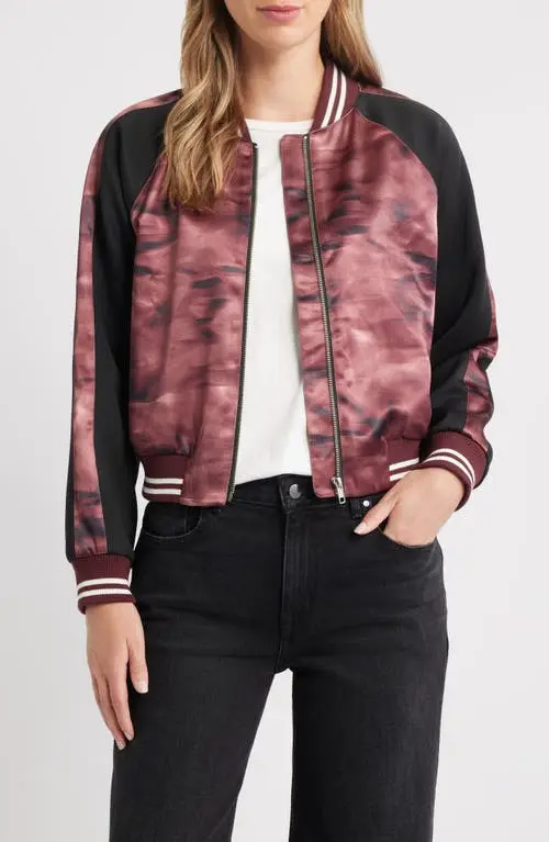 CITY BLUES Satin Bomber Jacket
