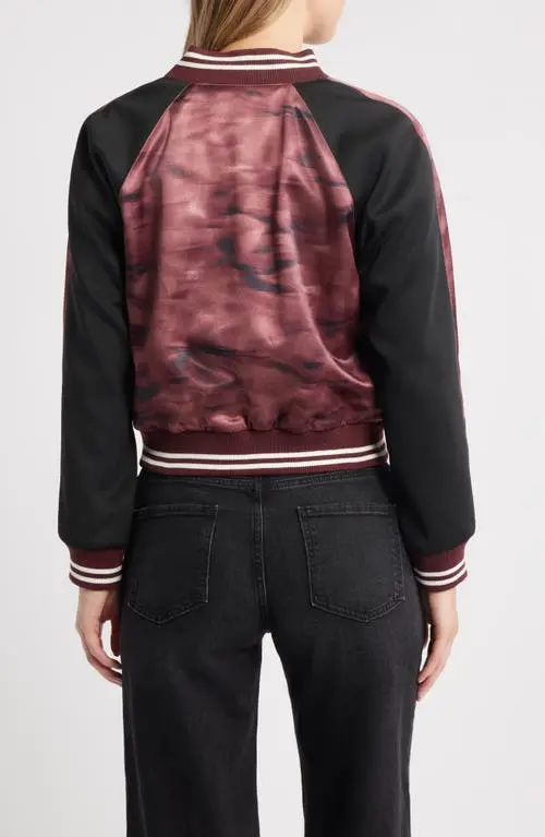 CITY BLUES Satin Bomber Jacket