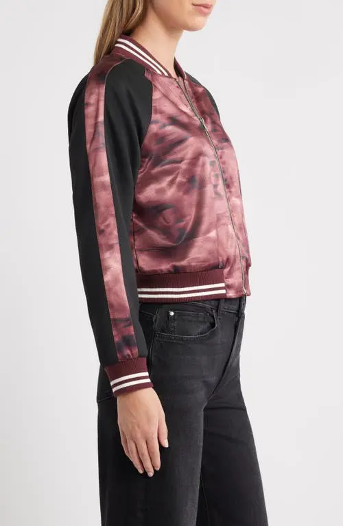 CITY BLUES Satin Bomber Jacket