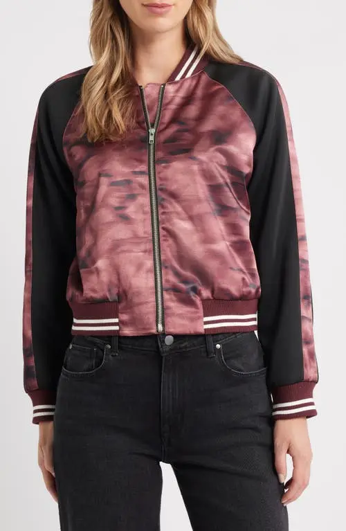CITY BLUES Satin Bomber Jacket
