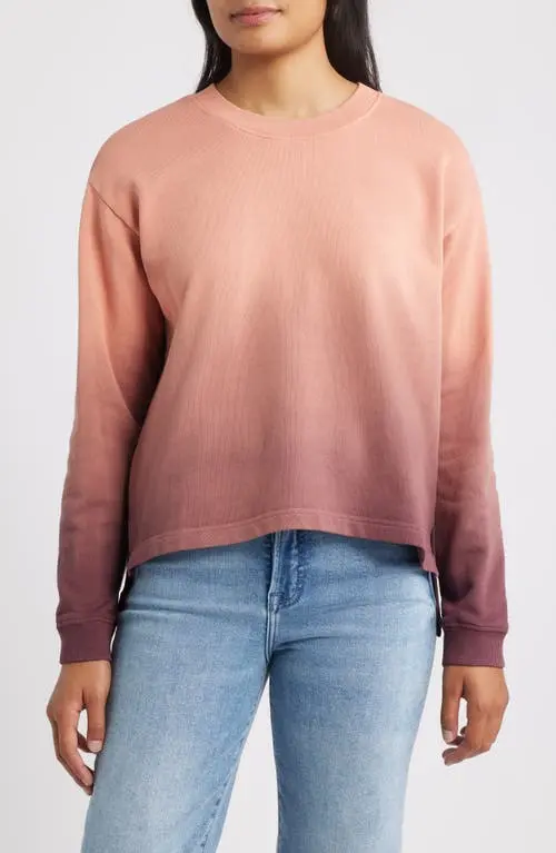 CITY BLUES Ombré Cotton Sweatshirt - Merlot