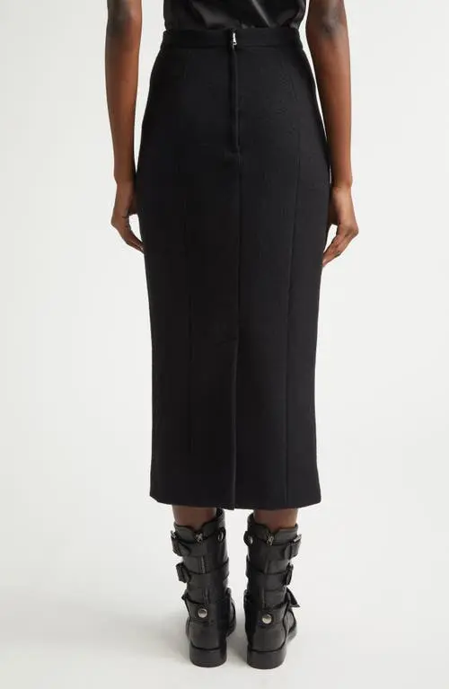 Dolce & Gabbana Virgin Wool Pencil Skirt - Nero