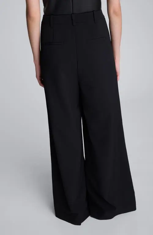 KENNETH COLE Inverted Pleat Wide Leg Pants - Black